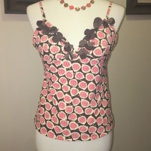 Boden | Swim | Boden Tankini Swimsuit Top Pink Daisy Floral Sz 8 | Poshmark